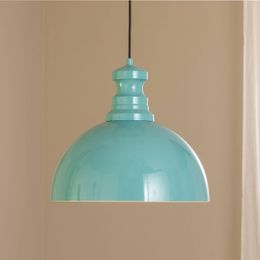 Opviq Pendelleuchte Kure, türkis, Metall, Ø 40 cm E27