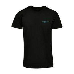Merchcode T-Shirt 'Die Flippers - Wir Sagen Danke Sch&ouml;n' Herren Gr&ouml;&szlig;e XL azur / koralle / schwarz