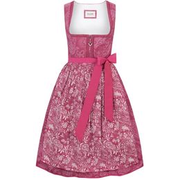 Stockerpoint Dirndl 'Karoline' Damen Gr&ouml;&szlig;e 34 himbeer / wei&szlig;