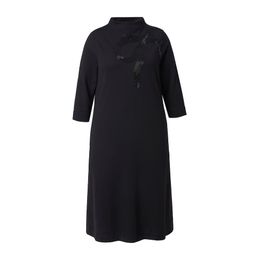 Ulla Popken Kleid Damen Größe 54/56 schwarz Winterkleid