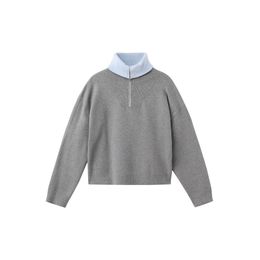 Mango Pullover 'LATONIS' Damen Gr&ouml;&szlig;e M hellblau / graumeliert