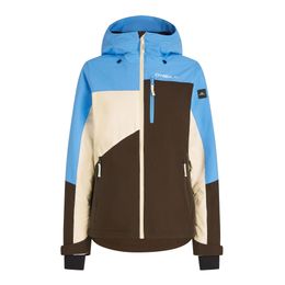 O`Neill O'neill Sportjacke 'Fwc'Cruz Triple' Damen Gr&ouml;&szlig;e XL hellbeige / azur / dunkelbraun / schwarz