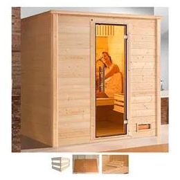 Sauna Weka "Bergen", beige (naturbelassen), ohne Ofen, (ohne Ofen), Saunen, ohne Ofen