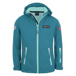 Trollkids Softshelljacke "Oslofjord" in T&uuml;rkis - 58% | Gr&ouml;&szlig;e 104 | Kinder-outdoor-jacken