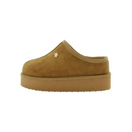 U.S. Polo Assn. Hausschuhe in Hellbraun - 50% | Größe 37 | Damen-pantoletten