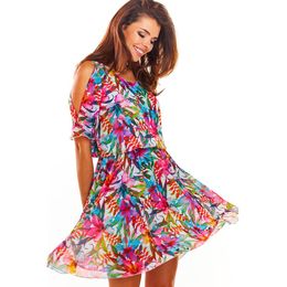 Awama Kleid in Bunt - 84% | Größe L | Damen-kleider