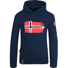 Trollkids Hoodie "Trondheim" in Dunkelblau - 41% | Größe 128 | Kinder-sweatshirts-jacken