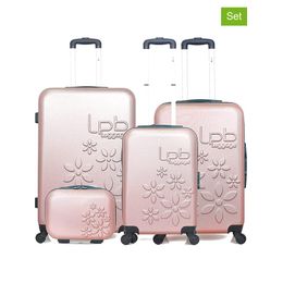 Les P'tites Bombes Les P ́tites Bombes 4tlg. Hardcase-Trolleyset "Eleonor-C" in Rosa - 75% | Damen-koffer-reisegepaeck