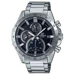 Chronograph Casio EDIFICE "EFR-571D-1AVUEF", silber (silberfarben), Armbanduhren, Damen, Chronograph, Quarzuhr, Armbanduhr, Herrenuhr, Stoppfunktion, Edelstahlarmband