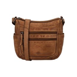 HIDE & STITCHES Leder-Umhängetasche in Hellbraun - (B)34 x (H)25 x (T)10 cm - 57% | Damen-taschen