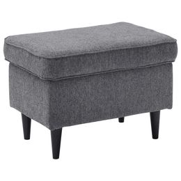 Mid.you Hocker, Anthrazit, Textil, rechteckig, 63x43x42 cm, Made in EU, Wohnzimmer, Hocker, Sitzhocker