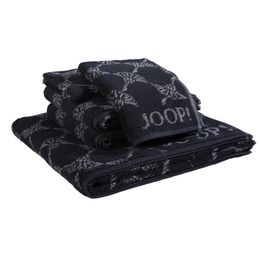 JOOP! Frottierset Cornflower, Schwarz, Textil, 5-teilig, Abstraktes, Oeko-Tex&reg; Standard 100, saugf&auml;hig, Aufh&auml;ngeschlaufe, strapazierf&auml;hig, angenehm weich, hochwertige Qualit&auml;t, Badtextilien, Handtuch-Sets