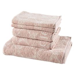 JOOP! Frottierset, Rosa, Textil, 5-teilig, Abstraktes, Oeko-Tex&reg; Standard 100, saugf&auml;hig, Aufh&auml;ngeschlaufe, strapazierf&auml;hig, angenehm weich, hochwertige Qualit&auml;t, Badtextilien, Handtuch-Sets