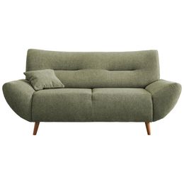 Mid.you 2-Sitzer-Sofa, Gr&uuml;n, Holz, Textil, Buche, Fichte, Kiefer,Buche, F&uuml;llung: Schaumstoff, 173x81x90 cm, Made in EU, Typenauswahl, R&uuml;cken echt, Armteil links, rechts, Wohnzimmer, Sofas & Couches, Sofas, 2-Sitzer Sofas