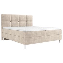 Esposa Boxbett, Beige, Textil, H3, 7-Zonen, H&ouml;he ca. 20 cm, 180x200 cm, Bettkasten, gepolstertes Kopfteil, Stoffauswahl, Topper durchgehend, in verschiedenen Gr&ouml;&szlig;en erh&auml;ltlich, Topperauswahl, Schlafzimmer, Betten, Doppelbetten