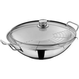 WMF WOK Taiwan, Edelstahl, Metall, rund, 10.14 cm, backofengeeignet, TransTherm&reg;-Allherdboden, Kochen, Pfannen, Woks