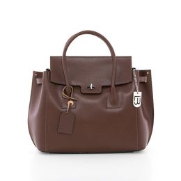 Lucca Baldi Leder-Henkeltasche "Pomarance" in Braun - (B)40 x (H)40 x (T)14 cm - 78% | Damen-taschen