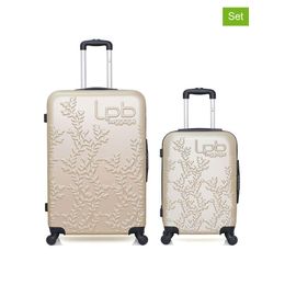 Les P'tites Bombes Les P ́tites Bombes 2tlg. Hardcase-Trolleyset "Nais" in Beige - 70% | Damen-koffer-reisegepaeck