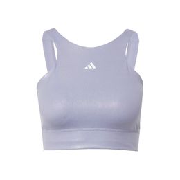 adidas Performance Sport-BH 'Powerimpact Medium-Support Longline' Damen Größe XXS silber / weiß