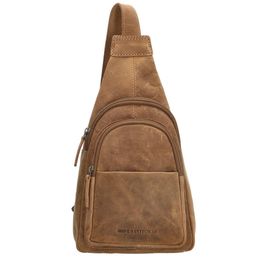 HIDE & STITCHES Leder-Umhängetasche in Hellbraun - (B)18 x (H)33 x (T)8,5 cm - 24% | Damen-taschen
