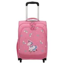 Kinderkoffer Travelite "MINIMOVER 2w", Kinder, Gr. B/H/T: 31cm x 44cm x 20cm 19 l, rosa, Polyester, festlich, Koffer, Kindertrolley Aufsteckfunktion
