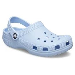 Clog Crocs "Classic Clog K", Jungen, Gr. 25, blau (hellblau), CrosliteTM, unifarben, Schuhe Clog, Hausschuh, Schlappen, Strandschuh, Sandale mit Fersenriemen