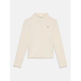 Tommy Hilfiger Shirt 'MOCK LS' M&auml;dchen Gr&ouml;&szlig;e 128 creme