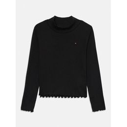 Tommy Hilfiger Shirt 'MOCK LS' girl Black size 140