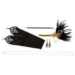 buttinette Set "Charleston", 7-teilig, schwarz