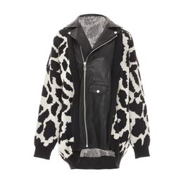 NAEMI Strickjacke Damen Gr&ouml;&szlig;e M schwarz / wei&szlig;
