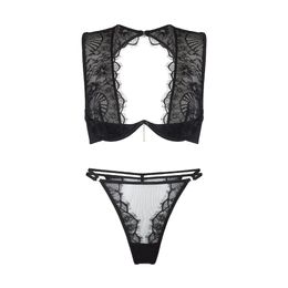 Lingadore Wäsche-Set Damen Größe 75 schwarz