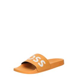 BOSS Pantolette 'Aryeh' Herren Gr&ouml;&szlig;e 46 orange / wei&szlig;