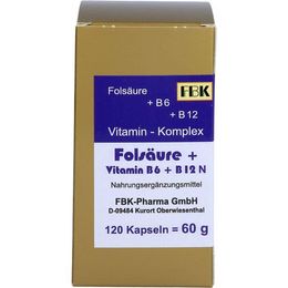 FOLSÄURE+VITAMIN B6+B12 Komplex N Kapseln 120 St