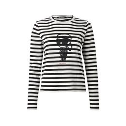 K by KARL LAGERFELD Karl Lagerfeld Shirt 'IKON' Damen Größe M schwarz / weiß