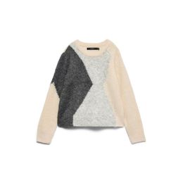 V&eacute;ro Moda VERO MODA Pullover 'VMKeisa' Damen Gr&ouml;&szlig;e XS dunkelgrau / graumeliert / wollwei&szlig;