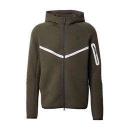 Nike Sportswear Sweatjacke 'TECH FLC' Herren Größe XXL oliv / schwarz / weiß
