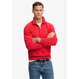 Superdry Sweater 'Essential Logo Henley' male Red size M