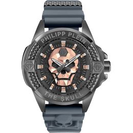 Philipp Plein Analoguhr 'The $kull' Herren Größe One Size royalblau / hellgelb / rosegold / schwarz