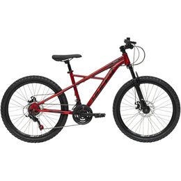 Mountainbike Huffy "Korros 24 Zoll Herren Mountainbike" Gr. 41, weiß, neutral, Fahrräder, Kinder, 40cm, 24 Zoll (60,96cm) hinten: 24 Zoll (60,96cm)