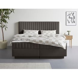 Boxbett HOMSY BY ANA JOHNSON "Moonio inkl. Bettkasten", schwarz, B:187cm L:214cm, Komplettbetten, erhältlich in verschiedenen Breiten und Härtegraden
