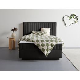 Boxbett HOMSY BY ANA JOHNSON "Moonio inkl. Bettkasten", schwarz, B:167cm L:214cm, Komplettbetten, erhältlich in verschiedenen Breiten und Härtegraden