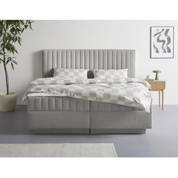 Boxbett HOMSY BY ANA JOHNSON "Moonio inkl. Bettkasten", grau, B:227cm L:214cm, Komplettbetten, erhältlich in verschiedenen Breiten und Härtegraden