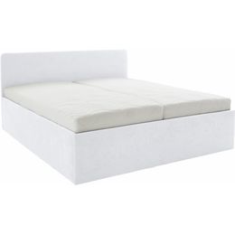 Polsterbett ""Davos", OTTOs Choice Topseller", weiß, B:185cm H:98cm L:210cm, Bezug Bett: Microfaser (100% Polyester);Bonnell-Federkernmatratze: 51% Polypropylen, 39% Polyester und 10% Baumwolle;Kaltschaummatratze: 100% Polyester, Bezug abnehm- und waschbar bis 60C, Westfalia Schlafkomfort, Betten, inkl. Bettkasten bei Ausführung mit Matratze