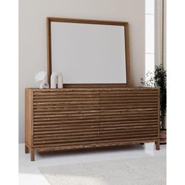 Kommode Andas "Tanner Kommode aus Eschenholz mit sechs Schubladen", braun, B:173cm H:84cm T:46cm, Massivholz, Sideboards