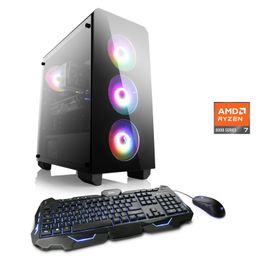 CSL Gaming-PC "Theseus V24625", schwarz, Microsoft Windows 11 Home (64 Bit), 16 GB RAM 500 GB SSD, Desktop-PCs