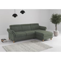 Ecksofa Home Affaire, B:253cm H:84cm T:166cmjungle, 90% Polyester, 10% Polyamid, Sofas, "Glendale, L-Form", inkl. Kopfteilverstellung, wahlweise mit