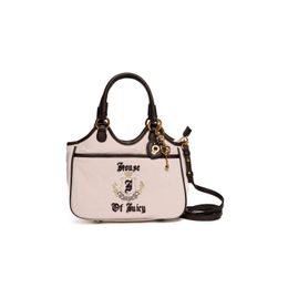 Tragetasche Juicy Couture "HERITAGE M. DOUBLE HANDLE Damen", Kinder, Gr. B/H/T: 10cm x 20cm onesize, pink champagne, Polyester, Polyurethan, Taschen, Tragetasche Damen, Shopper, Einkaufstasche, Fashion, Lifestyle, Sale