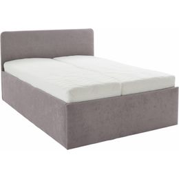 Polsterbett ""Davos", OTTOs Choice Topseller", grau (hellgrau), B:145cm H:98cm L:210cm, Bezug Bett: Microfaser (100% Polyester);Bonnell-Federkernmatratze: 51% Polypropylen, 39% Polyester und 10% Baumwolle;Kaltschaummatratze: 100% Polyester, Bezug abnehm- und waschbar bis 60C, Westfalia Schlafkomfort, Betten, inkl. Bettkasten bei Ausführung mit Matratze