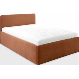 Polsterbett ""Davos", OTTOs Choice Topseller", braun, B:145cm H:98cm L:210cm, Bezug Bett: Microfaser (100% Polyester);Bonnell-Federkernmatratze: 51% Polypropylen, 39% Polyester und 10% Baumwolle;Kaltschaummatratze: 100% Polyester, Bezug abnehm- und waschbar bis 60C, Westfalia Schlafkomfort, Betten, inkl. Bettkasten bei Ausführung mit Matratze