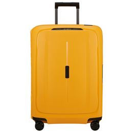 Hartschalen-Trolley Samsonite "ESSENS, verschiedene Größen und Farben", Gr. B/H/T: 49cm x 69cm x 30cm 88 l, gelb (radiant gelb), Polypropylen, Strukturmuster, Koffer, Reisekoffer Hartschalenkoffer Koffer für Flugreisen TSA-Schloss